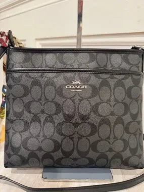 Coach | Bags | Coach Black File Signature Crossbody Bag | Poshmark
